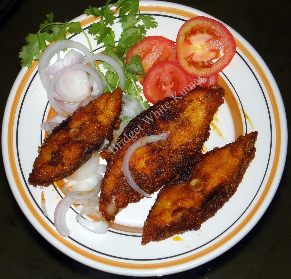 FRIED FISH SLICES / FRIED POMFRET SLICES - BRIDGET WHITE